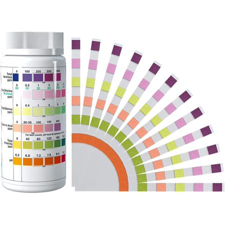 Pool and Spa Test Strips,100 PCS 7 Way Accurate Chemical Testing Strip ...