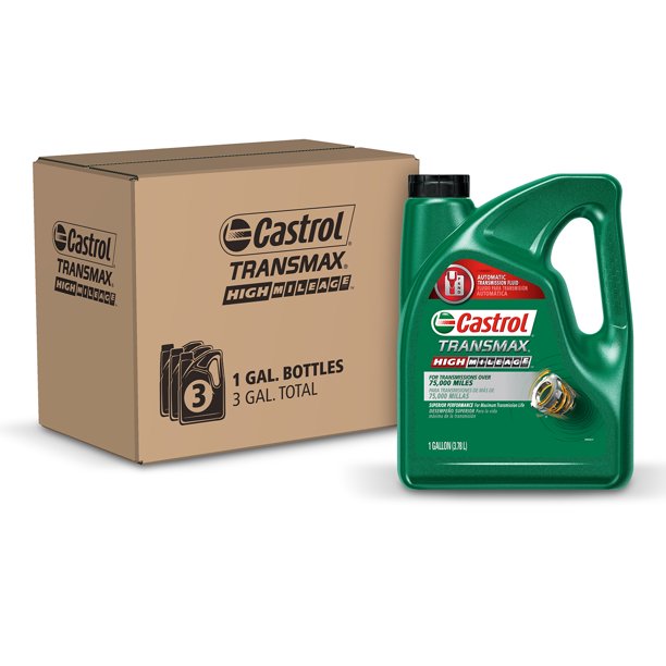 Castrol Transmax High Mileage Automatic Transmission Fluid, 1 Gallon ...