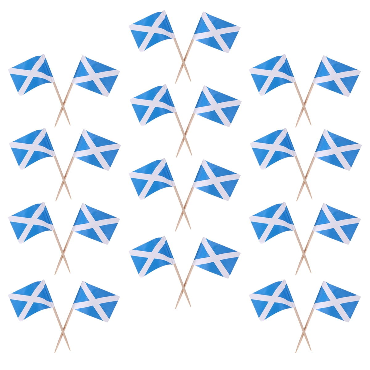 NUOLUX Flag Cupcake Picks Scotland Flags Stick Topper Scottish ...