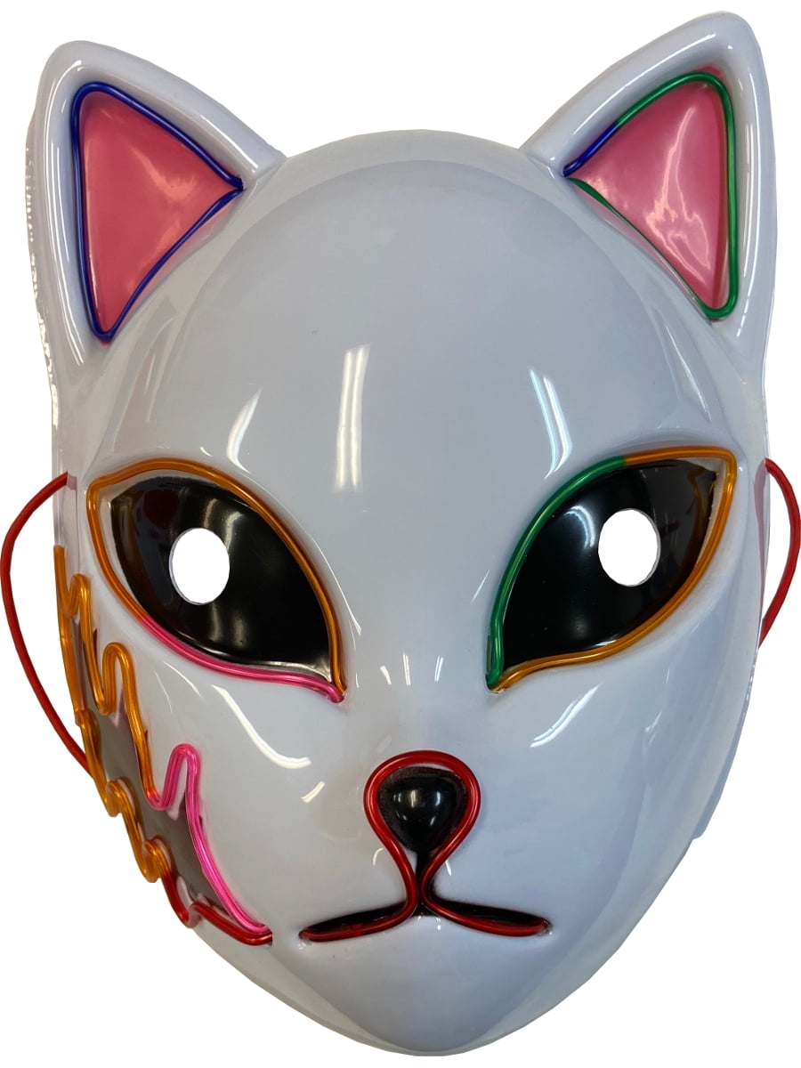 Studio Halloween Light Up Anime Scar Cat Mask Costume Accessory ...
