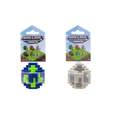 Bundle of 2 - Minecraft Spawn Egg Mini Figure |Brown Rabbit + Blue ...