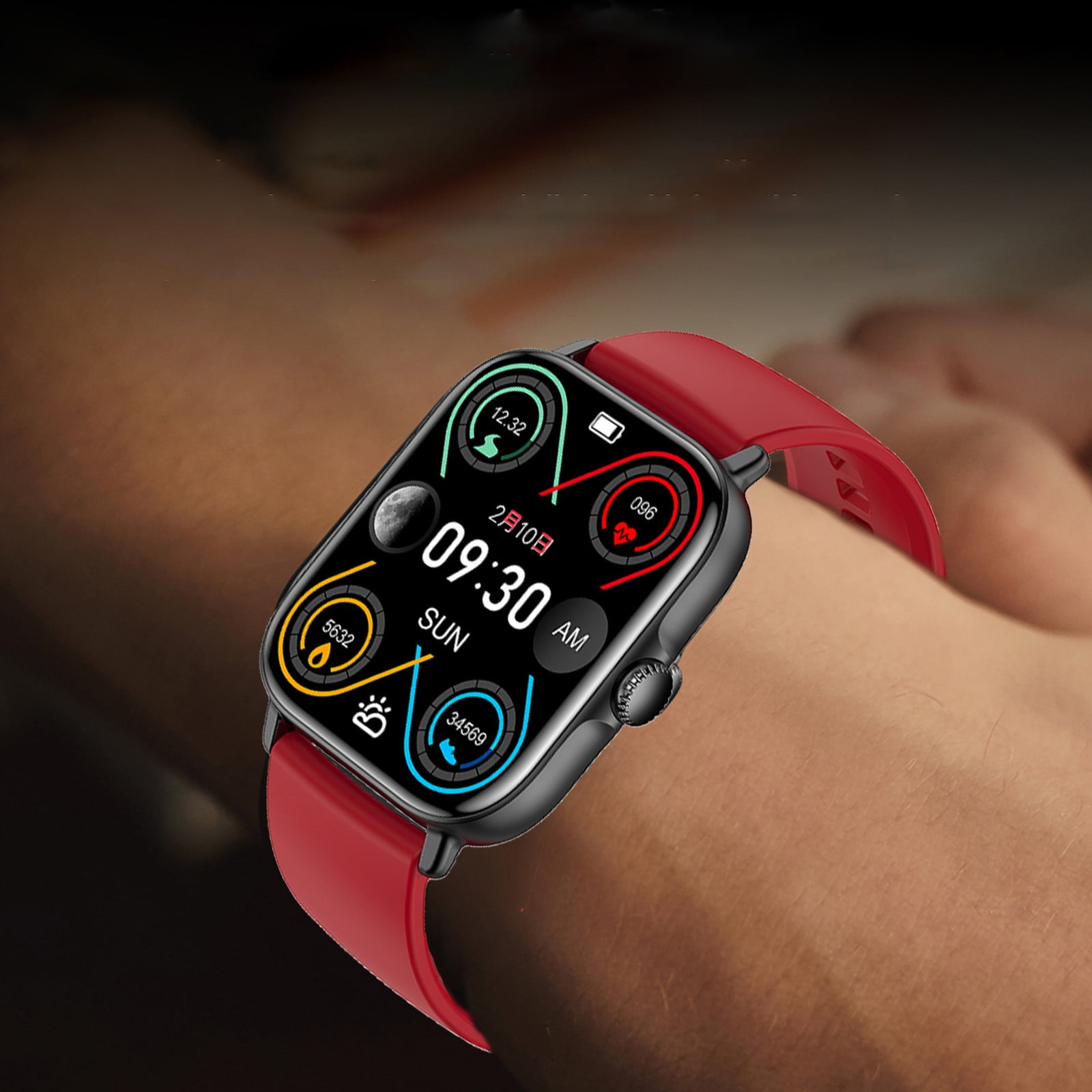 Qiaocaity Smart Watch,1.81 Inch Smartwatch Fitness Watch,with Heart ...