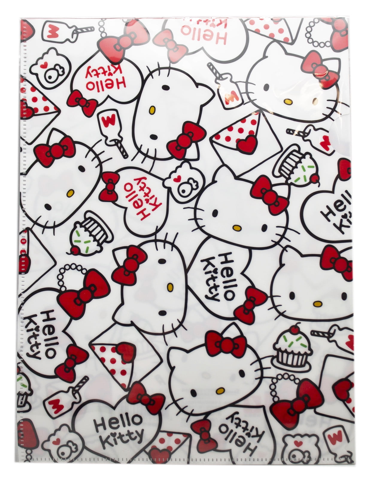 Sanrio's Hello Kitty Red/White Heart Themed Snap Button Envelope ...