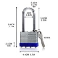 4 Pack Outdoor Padlocks with Keys Long Shackle Keyed Alike Padlocks ...