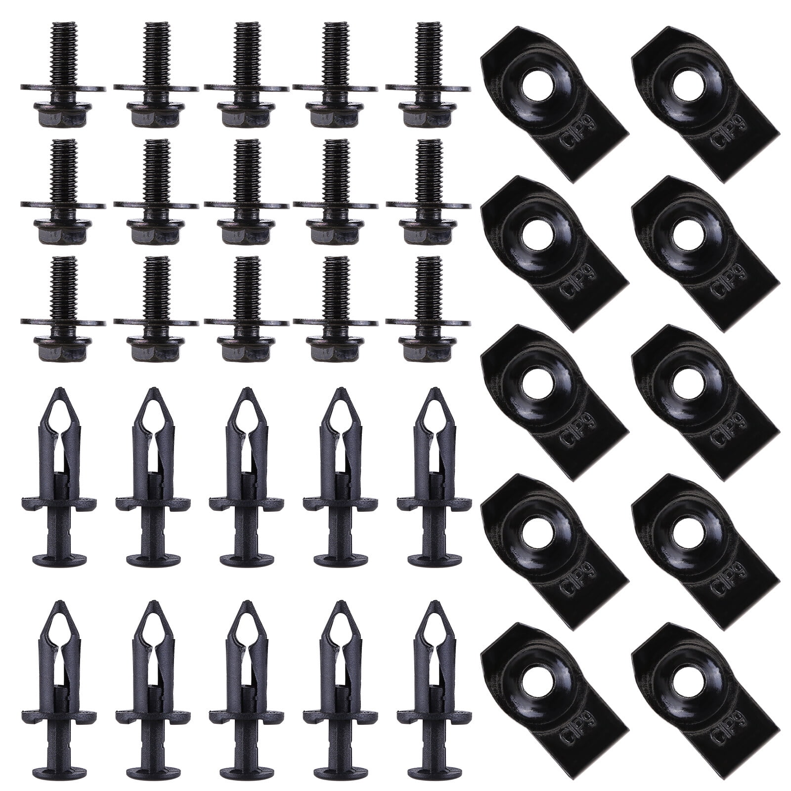 35pcs Engine Under Cover Splash Shield Guard Bumper Body Bolts & U-nut ...