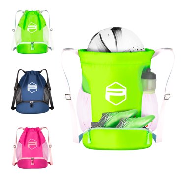 Mesh Black Basketball Soccer Bag Backpack Sports Volleyball Football ...