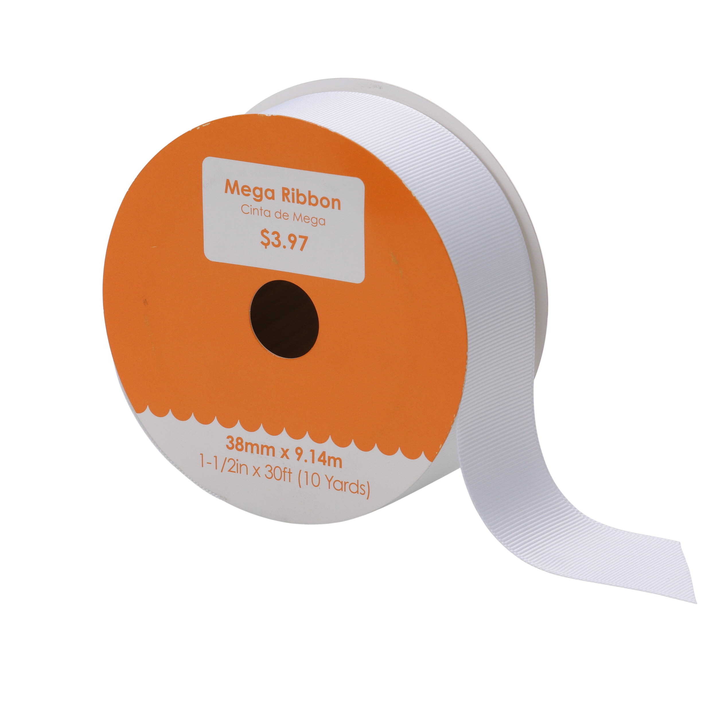 White Mega Ribbon, 1 Each - Walmart.com