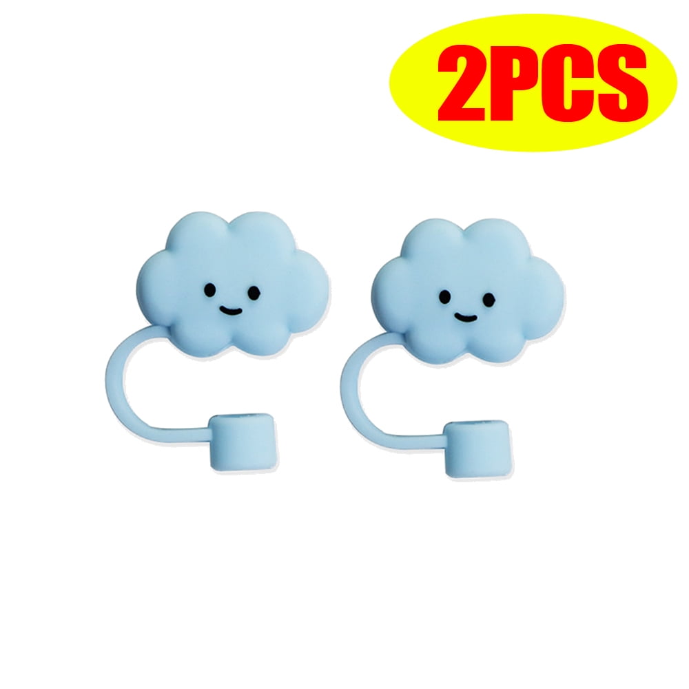 Silicone Straw Tips Covers Reusable Drinking Straw Lids Straw Plug ...
