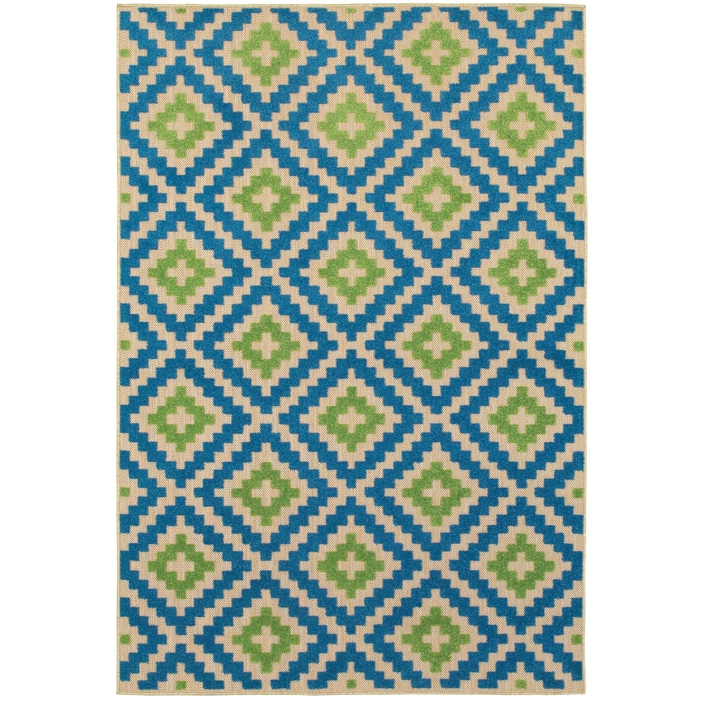 Style Haven Cara Mixed Pile Geometric Diamond Indoor Outdoor Area Rug 5 Style Haven Cara Mixed Pile Geometric Diamond Indoor Outdoor Area Rug 5
