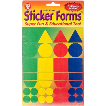 Sticker Forms 3 Sheets/Pkg-Basic Shapes | Walmart Canada