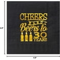 Cheers to 30 Years 30th Birthday Napkins Black and Gold 30th Brithday ...