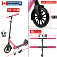 Madd Gear Metro 250- Black/Pink Folding Commuter Scooter with ...