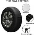Compass Rose Pattern Print Spare Tire Cover Waterproof Dust Proof Uv