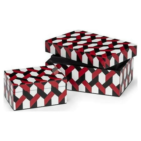 UPC 063713525949 - Set Of 2 Rectangle Geometric Pattern Decorative ...
