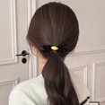 Chic Black Velvet Hair Bow Retro French Hairpin Side Part Forehead Hair ...