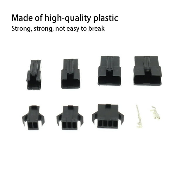 200 Pieces/Set SM Connector 2/3/4/5 Pin Portable Detachable Male Female ...