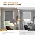 Grey Square Laminated 34.5"W x 72"H Window Roller Shades, Indoor Home ...