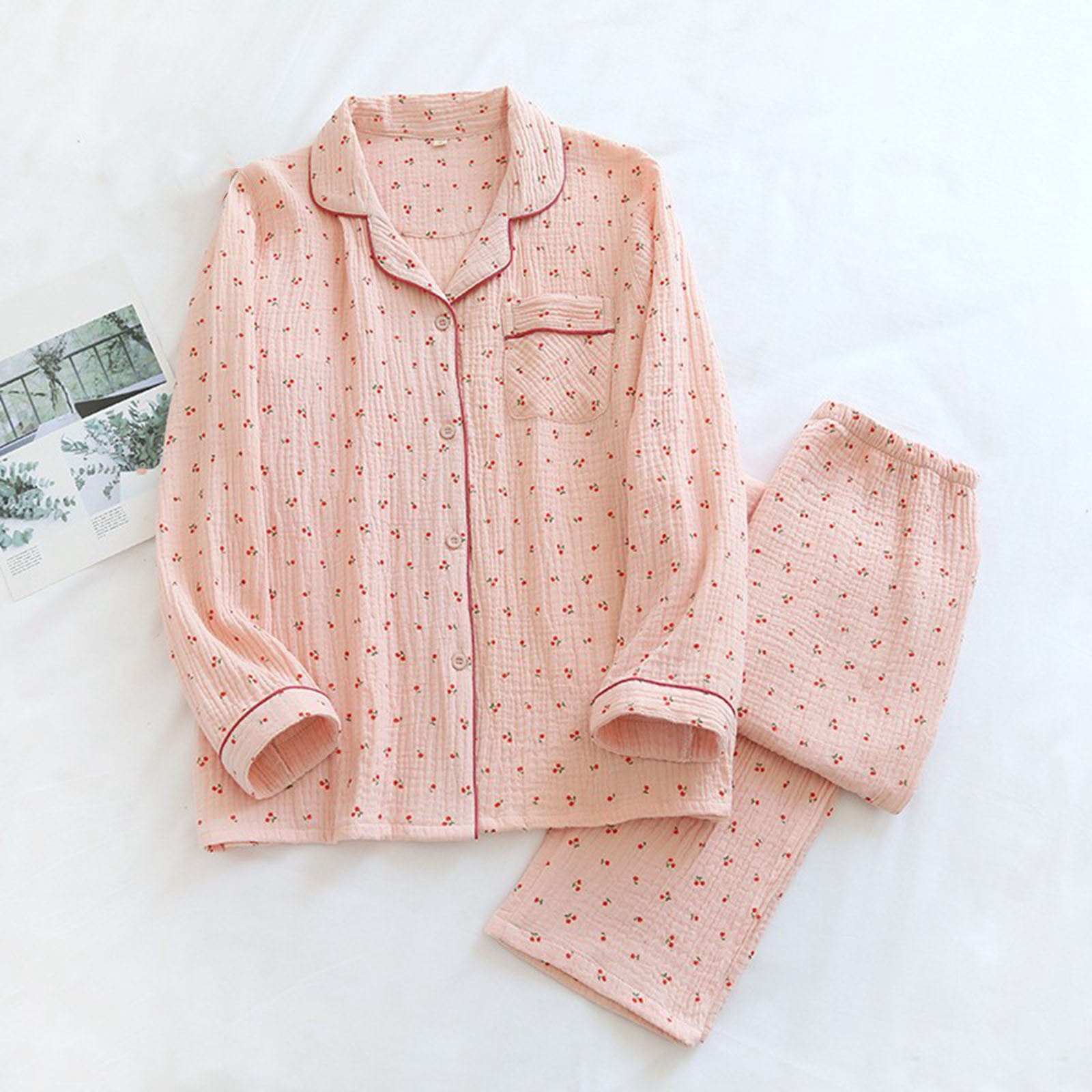 Click here for Zhangmingxx Womens Little Cherry Double Crepe Paja... prices