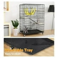 Collapsible Cat Cage, 48 inch Height 4-Tier Metal Cat Kennel Ferret ...