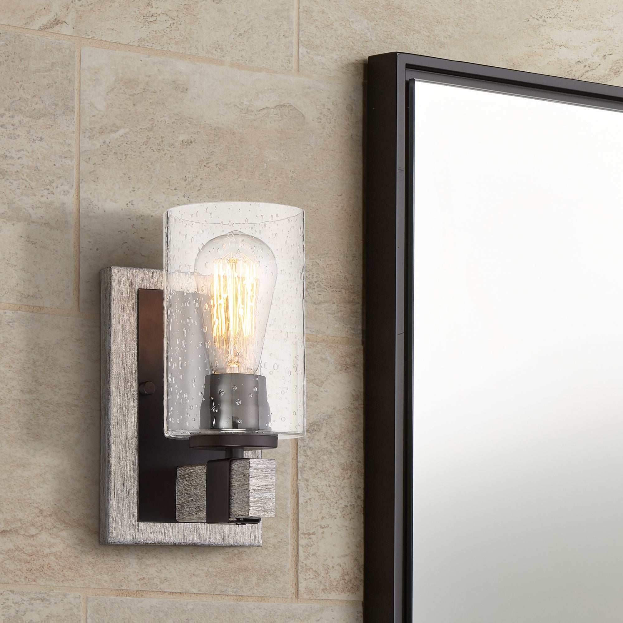 Franklin Iron Works Rustic Farmhouse Wall Light Sconce Gray Wood Grain ... Franklin Iron Works Rustic Farmhouse Wall Light Sconce Gray Wood Grain ...