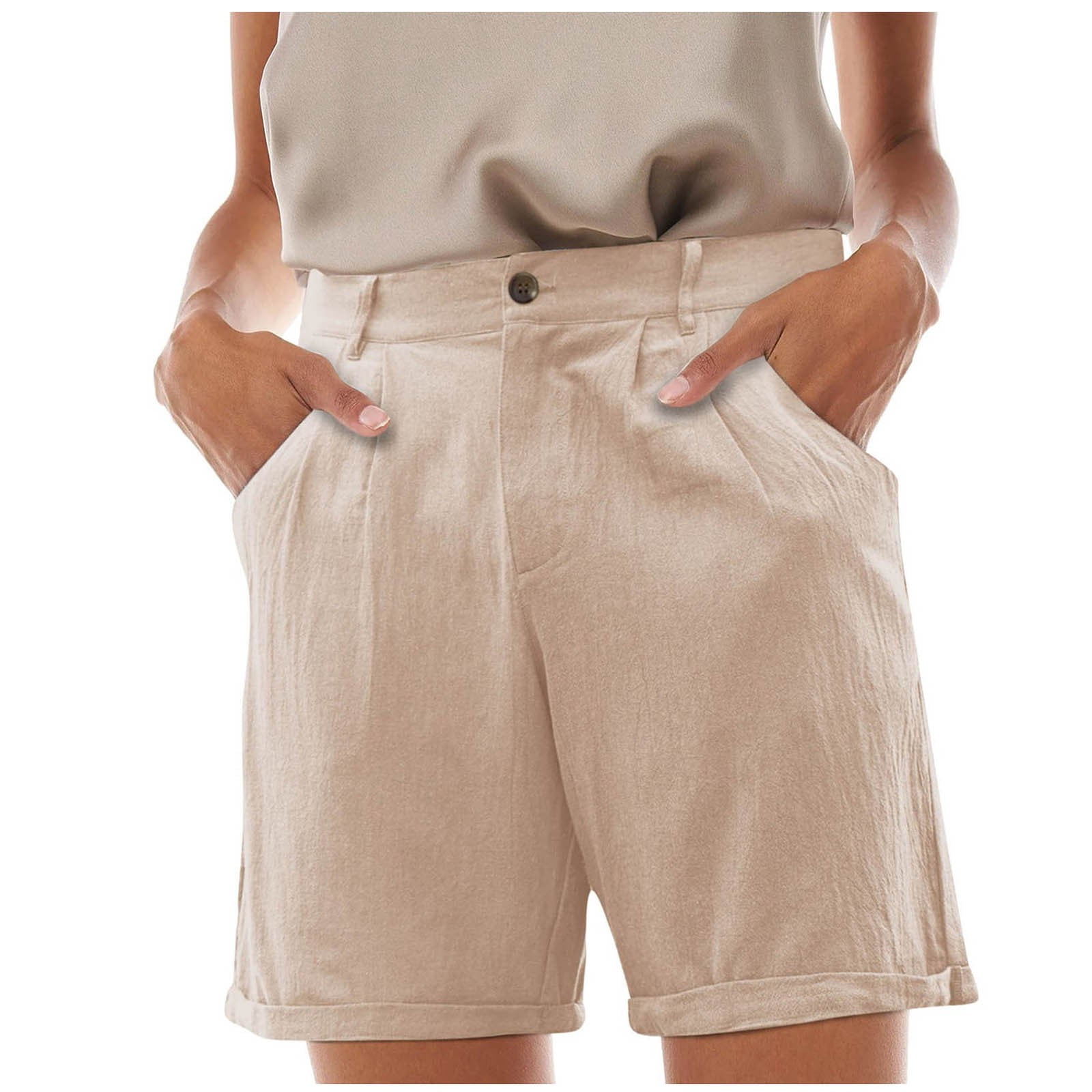 Click here for Jfhhq Knee Length Womens Casual Pleated Cargo Shor... prices