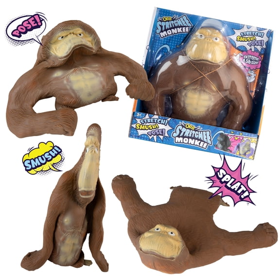 MonkeWorld Stretchy Monkey Squishy Fidget Toy, Durable Plushie, Anxiety ...