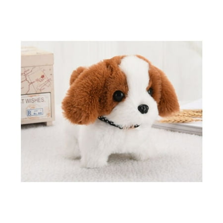 Realistic puppy dog toy for kids, walks, barks, wags its tail, just ...