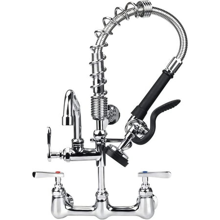 Commercial Pre Rinse Faucet 8 Inch Center Commercial Sink Faucet with ...