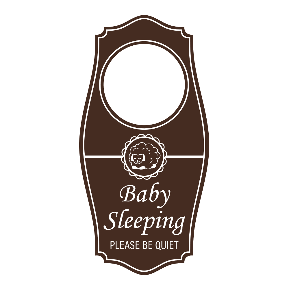 Quiet Please Sleeping Sign