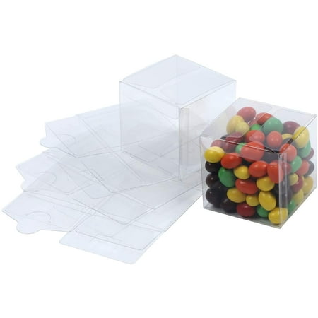 Clear Favor Boxes, Plastic Gift Box, 7.62 cm x 7.62 cm x 7.62 cm Inch ...