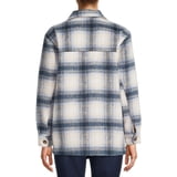 Time and Tru Shacket - Fit Plaid Shirt Jacket - Walmart.com