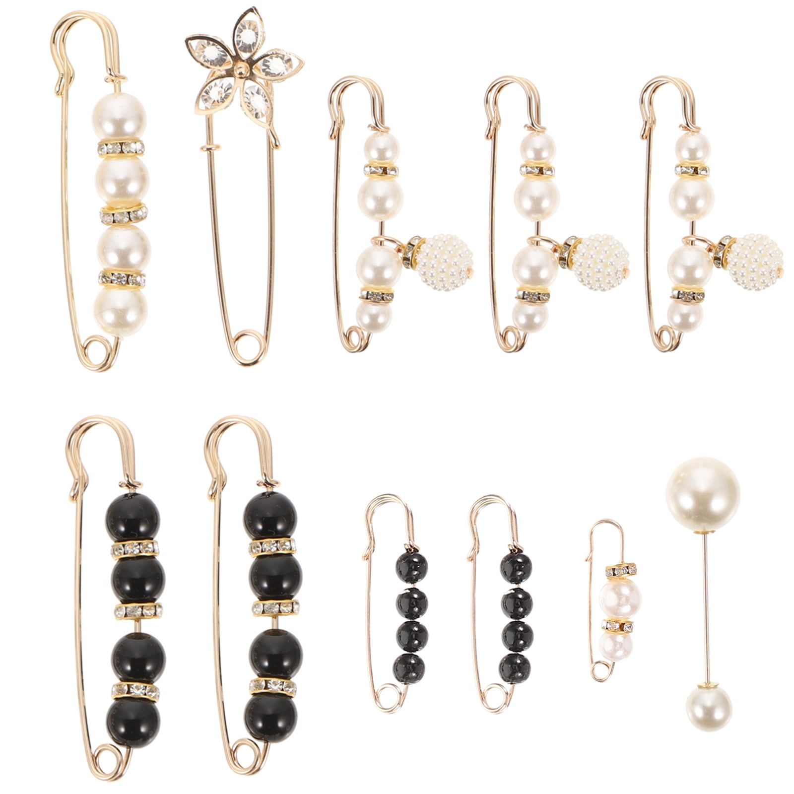 Click here for Hcyz 11pcs Pearl Brooch Sweater Shawl Clip Waistba... prices