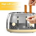 ANFILANK 4-Slice Retro Stainless Steel Toaster with Extra Wide Slots ...