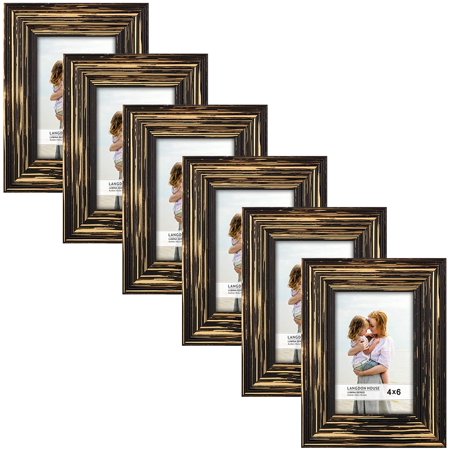 4x6 (10x15 cm) Real Wood Picture Frames (Eggshell Blue - Gold Accents ...