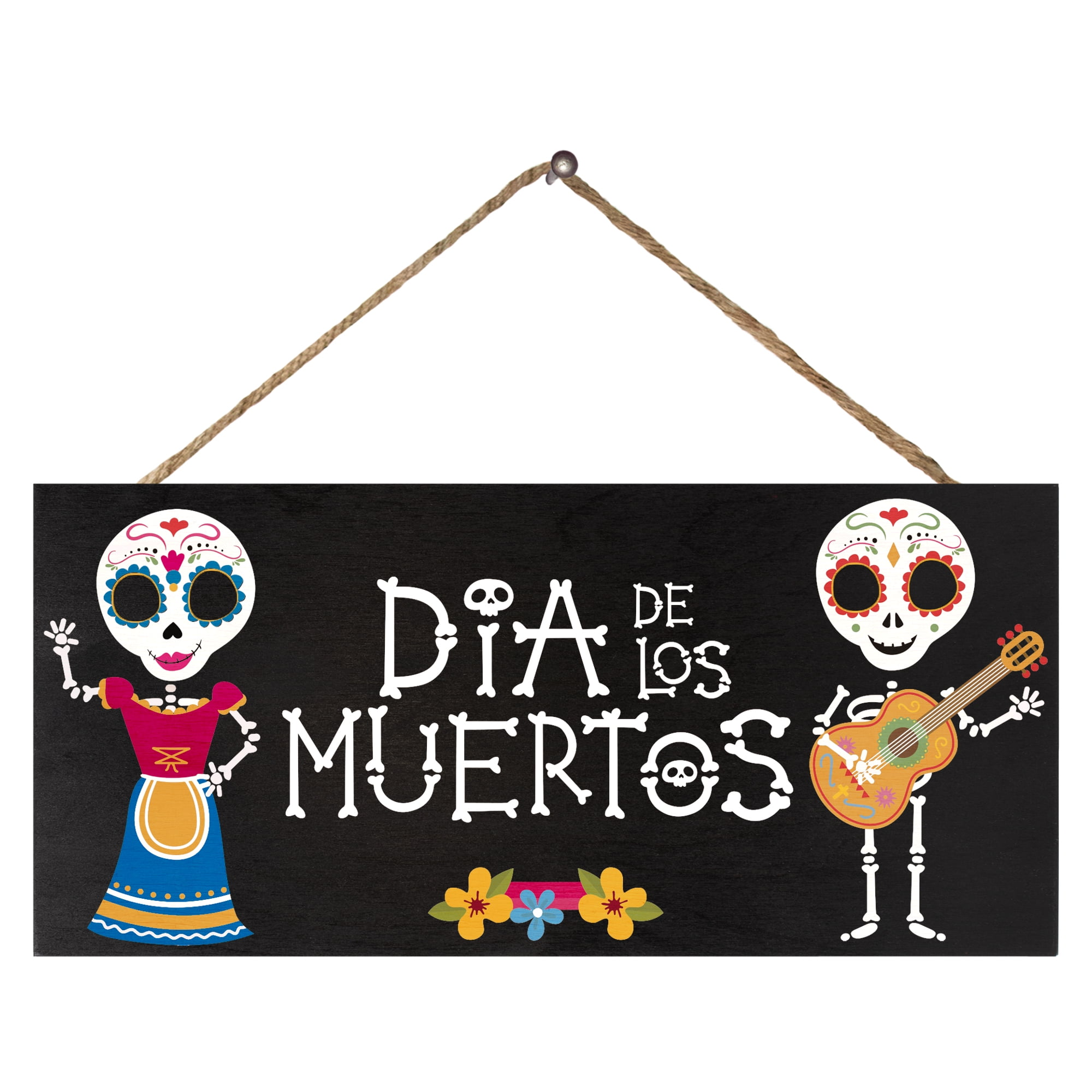 JennyGems Day Of The Dead Sign Dia De Los Muertos Decor 13x6 Inch jennygems-day-of-the-dead-sign-dia-de-los-muertos-decor-13x6-inch