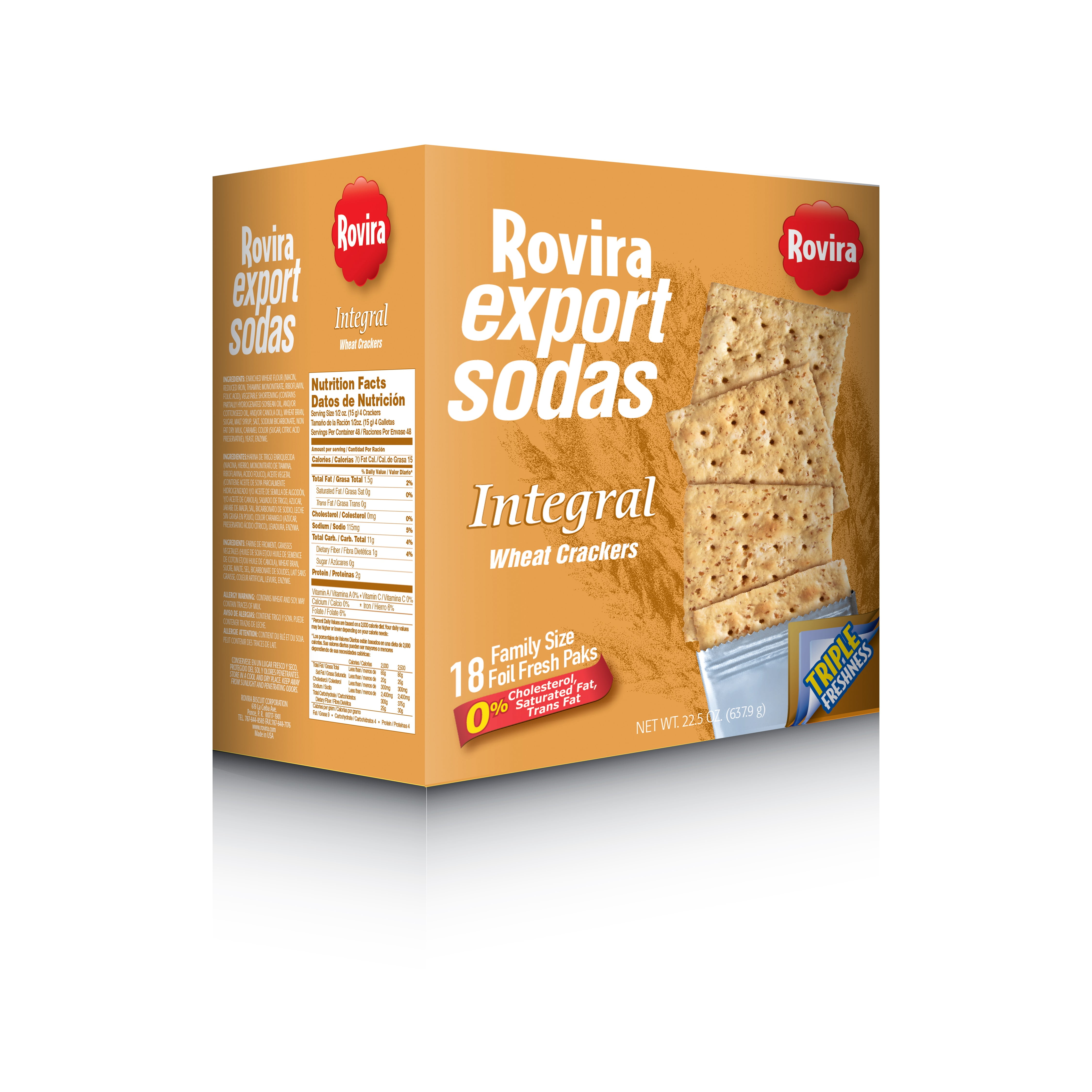 Rovira Export Sodas Wheat Crackers, 20 oz, Box - Walmart.com