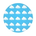 Blue Sky White Cloud Round Tablecloth Waterproof Oil Proof Spill Proof ...