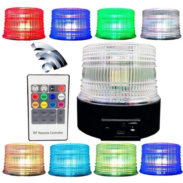 TOPKU Battery LED Strobe Light, Rechargeable Magnetic Flashing ...