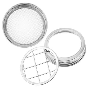 Visland Flower Jar Lid High Durability Rust-proof Metal Floral Insert Canning Grids Mason Jar ...