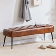 Duhome Ottoman Bench Faux Leather Upholstered Benches For Bedroom