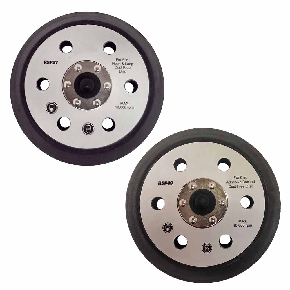 Random Orbit Hook & Loop 6" & PSA/Adhesive Back Sanding pad 6 holes ...