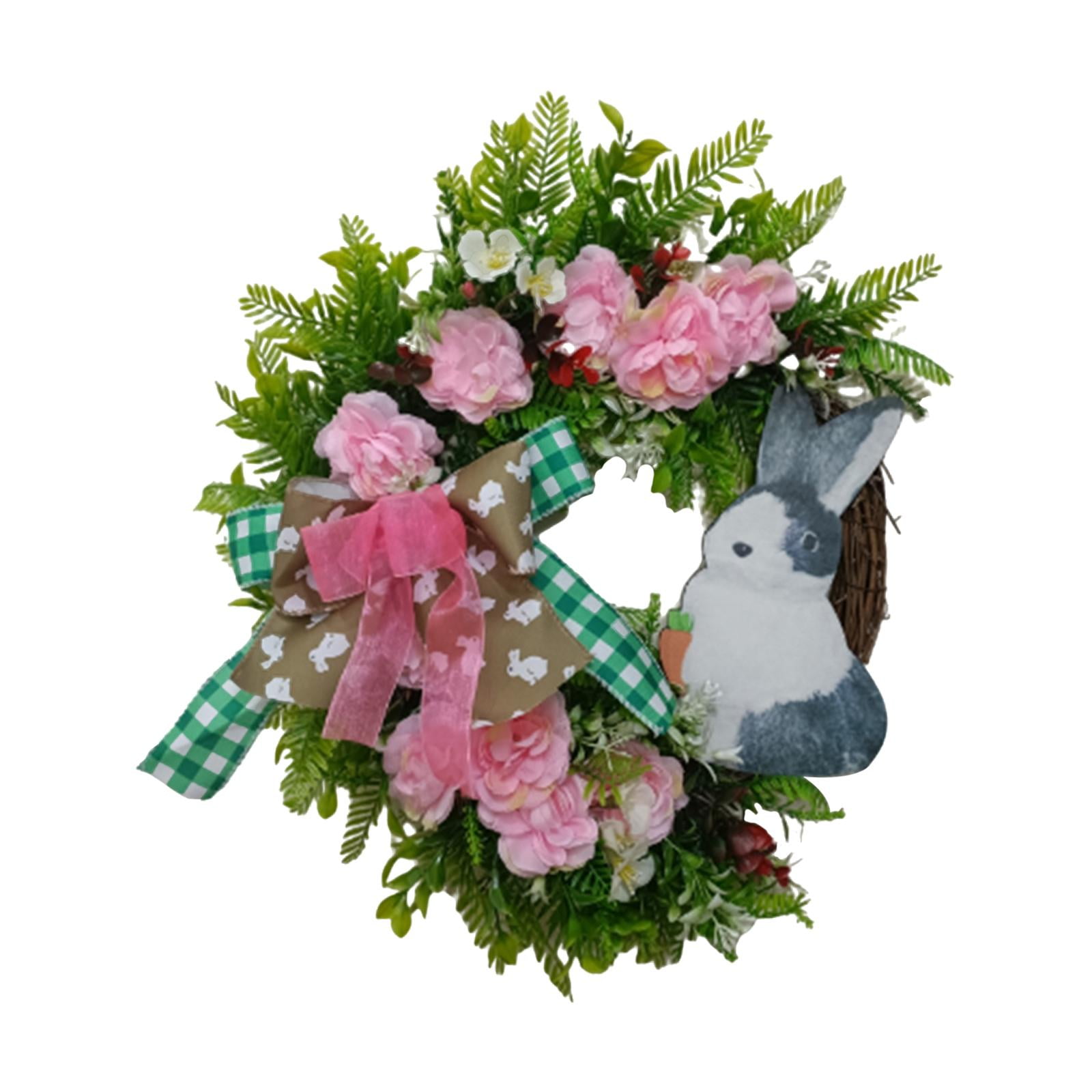 Click here for Elodie Easter Rabbits Wreath With Bowknot Garland... prices