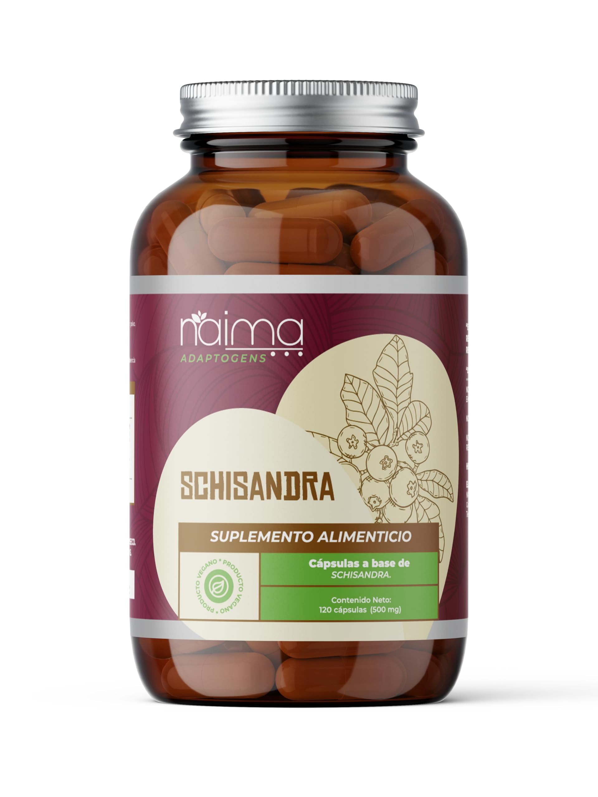 NAIMA Schisandra, 120 Cápsulas | Adaptógeno 100% Natural | Antiaging ...