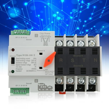 Automatic Transfer Switch W2R-100 Dual Power Supply Automatic Transfer ...