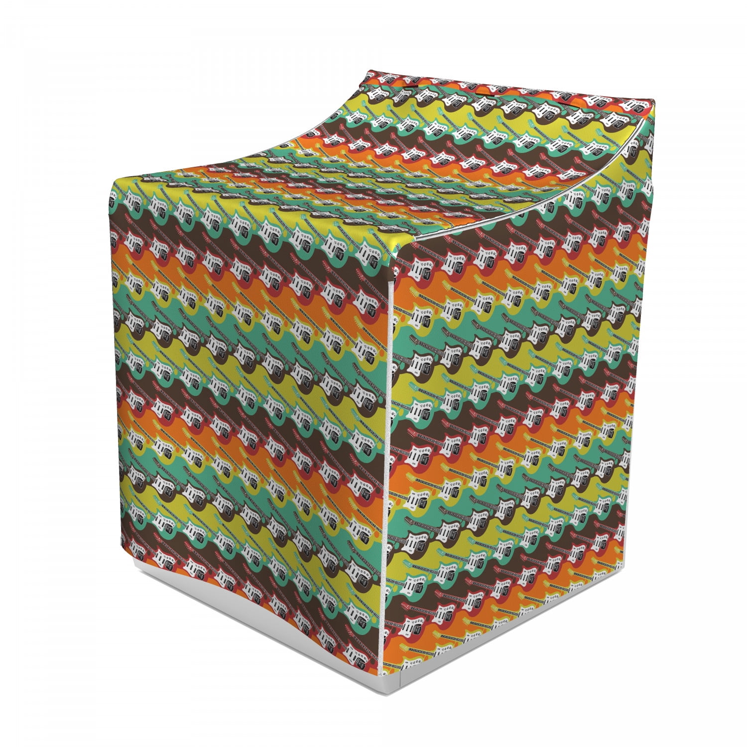 Guitar Washer Cover, Abstract Stringed Instruments on Horizontal Color ...