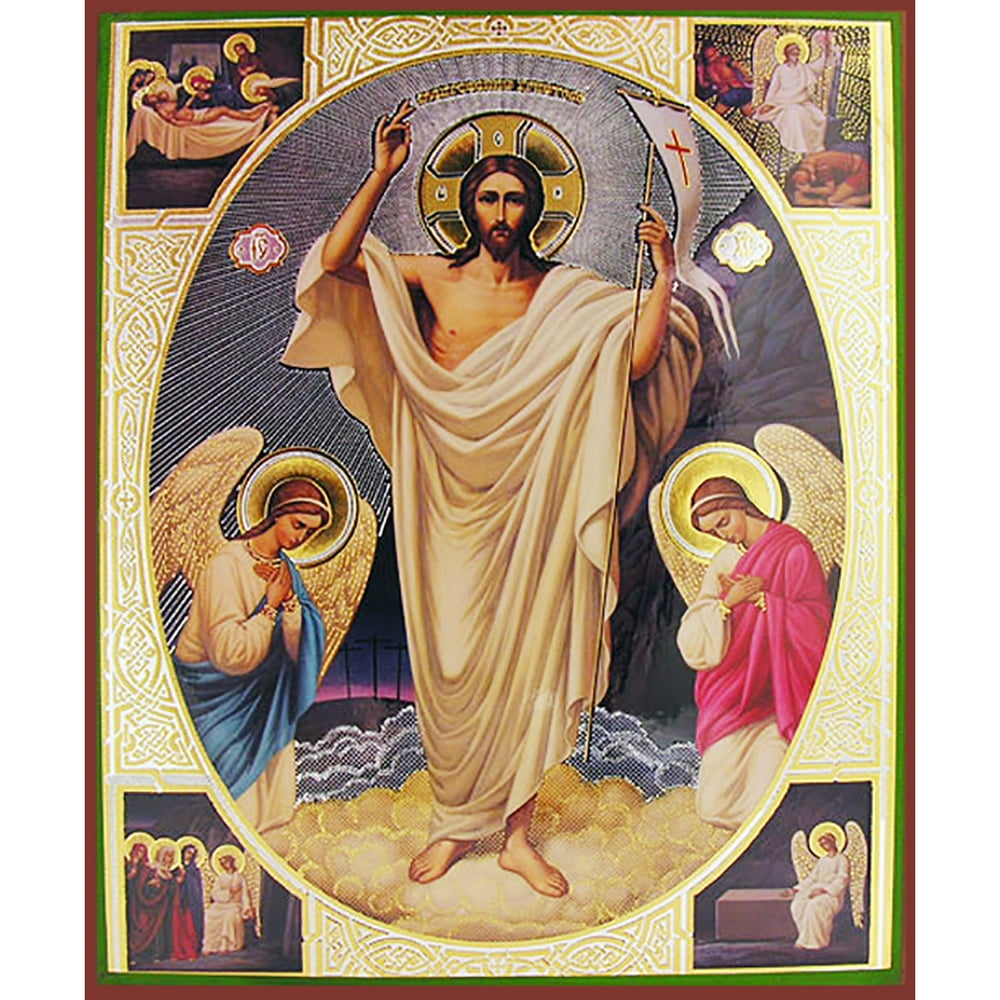 Religious Icon Resurrection Of Christ Icon 8 1 4 X 6 3 4 Inches Icon By religious-icon-resurrection-of-christ-icon-8-1-4-x-6-3-4-inches-icon-by