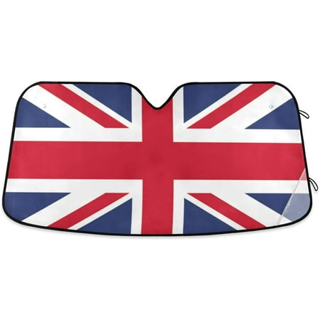 British Flag Union Jack UK Car Windshield Sun Shade Block UV Rays Sun ...