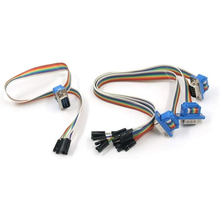 30CM/1Ft RS-232 Serial Cable 9 Pin DB9 Male Gender Changer Coupler ...