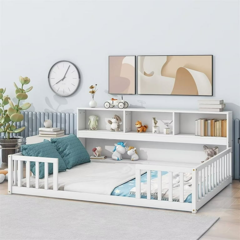 Girls white full size bed store