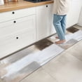 Brown Grey 2 Pieces Non-Slip Kitchen Mat Set, Graffiti Art Abstract ...